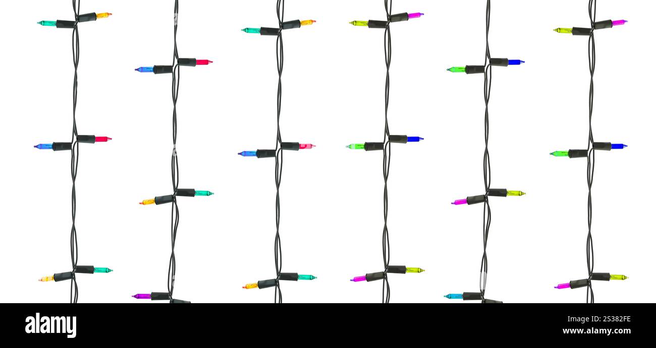 Colorful strand of Glowing Lights Stock Photo - Alamy