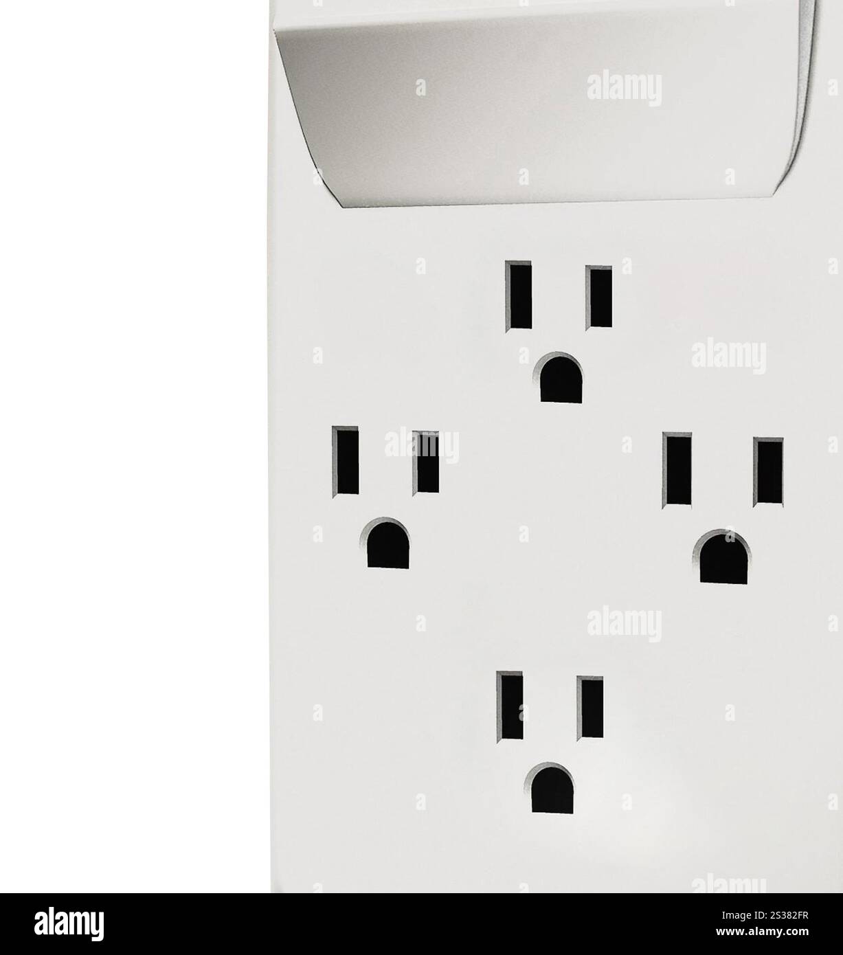 multiple electric socket adapter isolated on white background. multiple ...