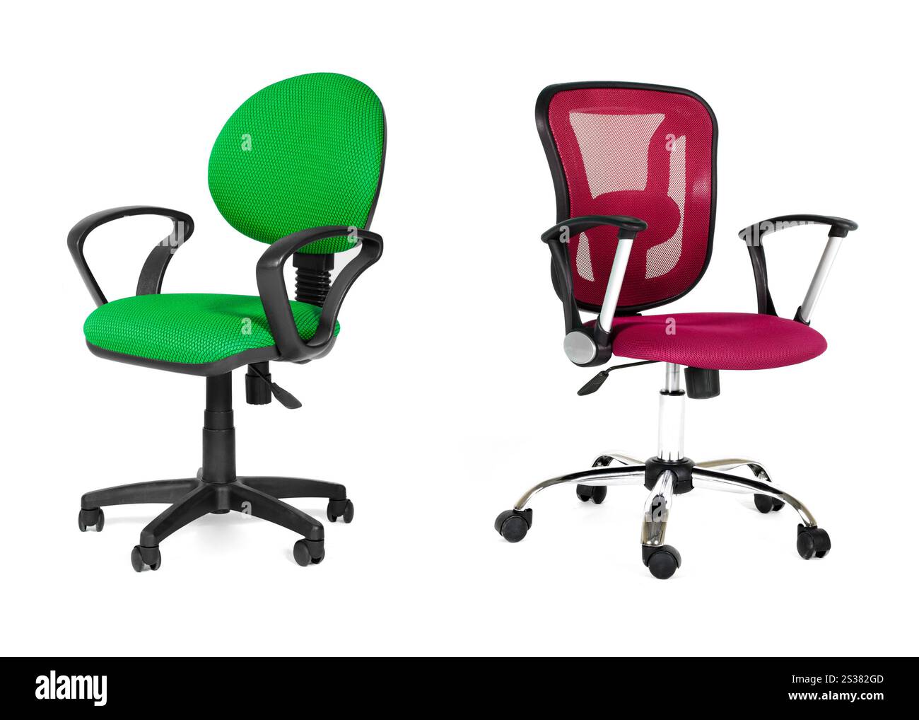 office chairs isolated on a white. office chairs Stock Photo - Alamy