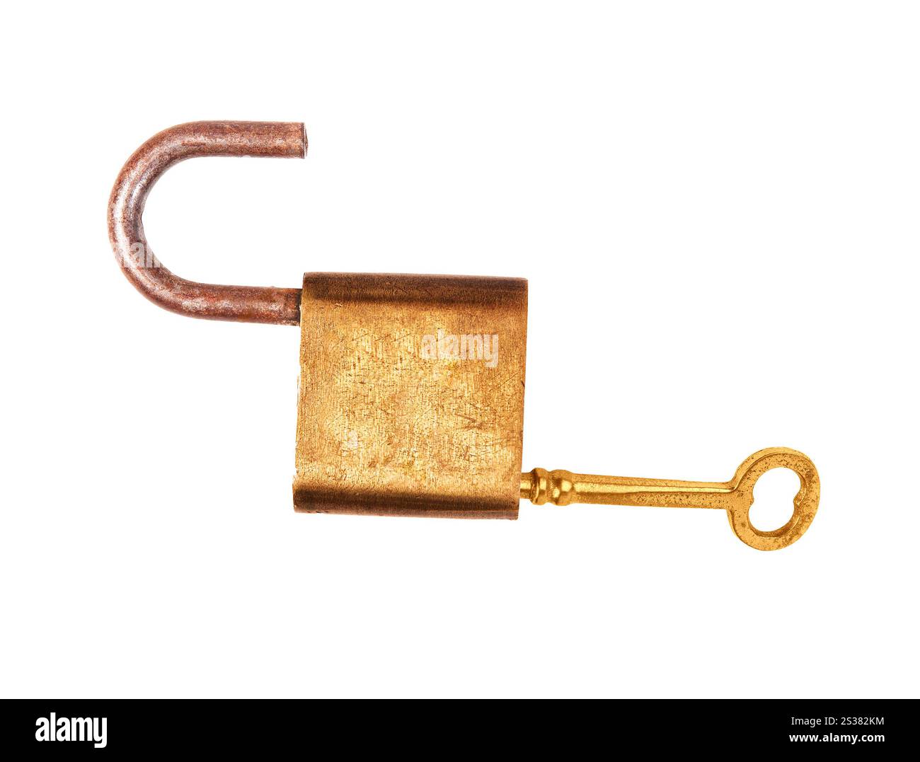 Lock and key isolated on white background. Key with lock isolated Stock ...