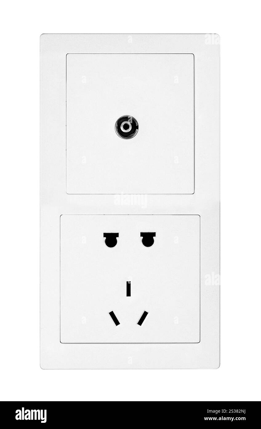 close up photo of a white electric outlets. white electric outlets ...