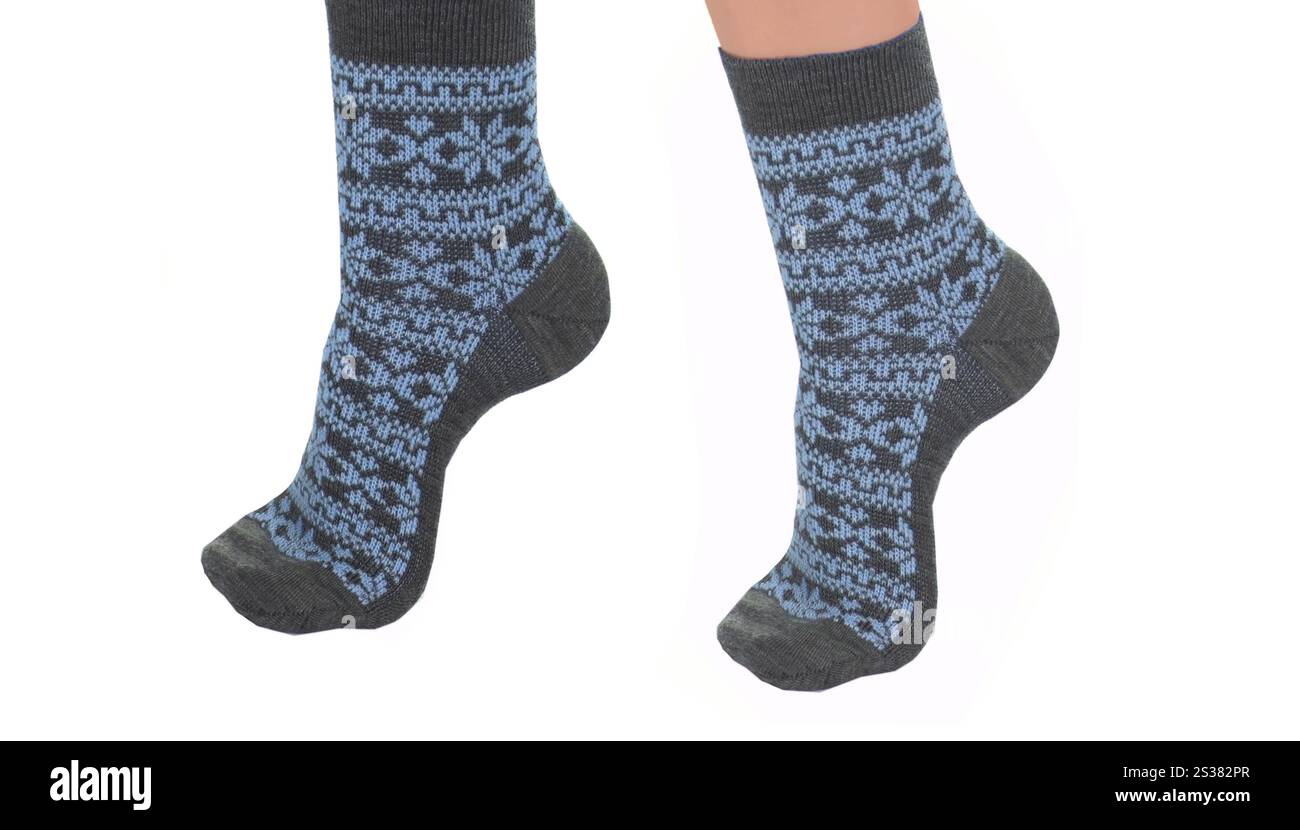 feet with socks isolated on white background. feet with socks Stock ...