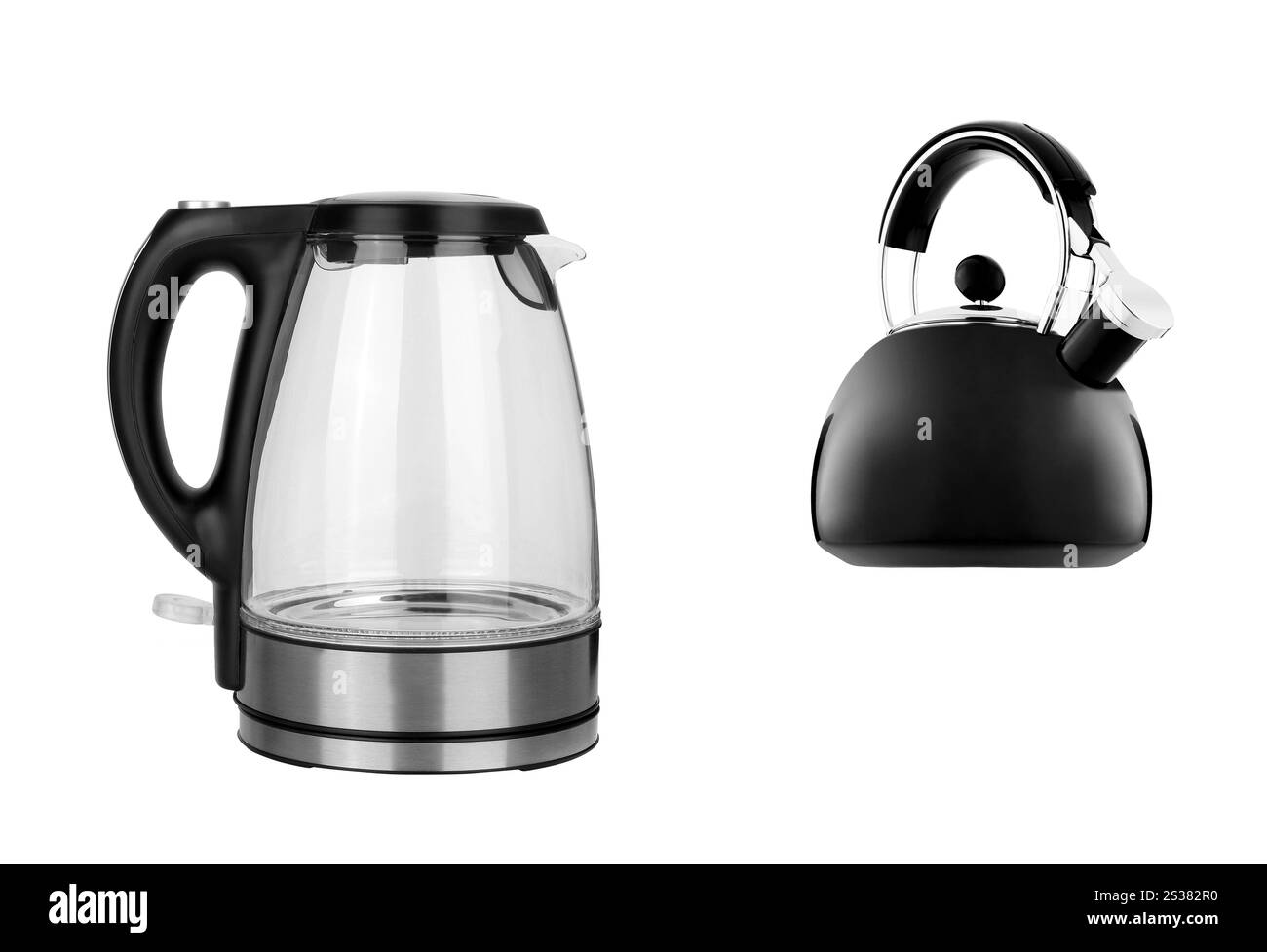 stainless electric kettles isolated on white background. stainless ...