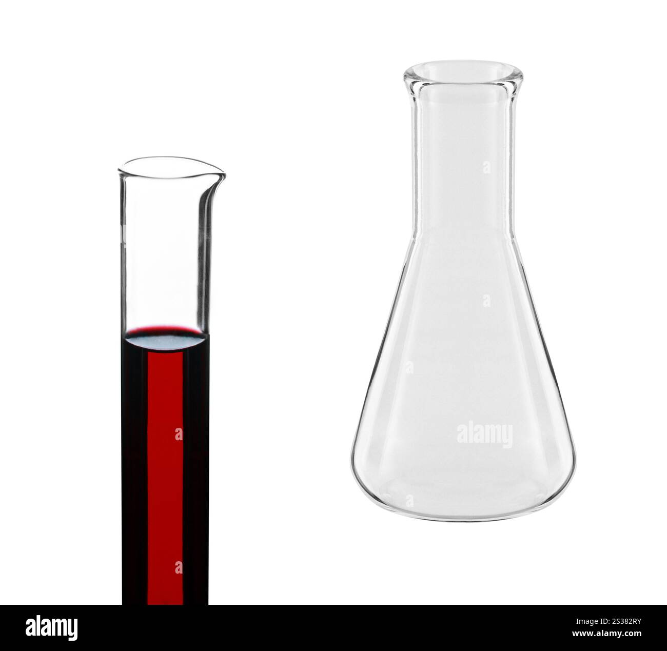 Test tube with blood isolated on white background. Test tube with blood ...