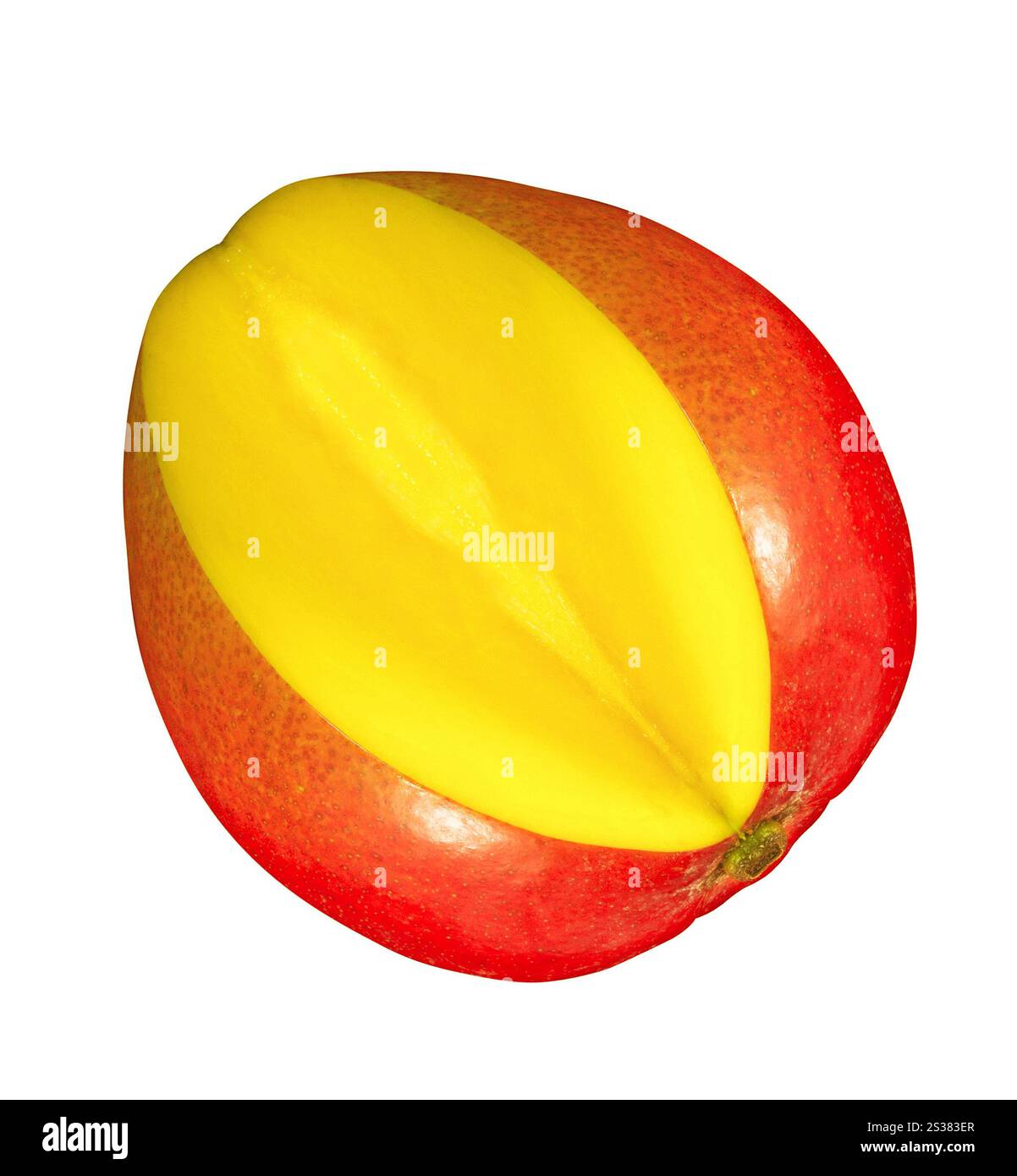 Mango with section on a white background. Mango with section Stock ...