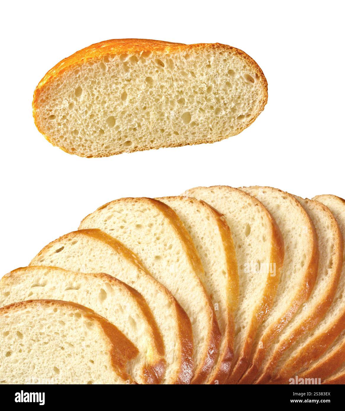 Sliced Bread Slices Stack, Isolated Closeup. Sliced Bread Slices Stack ...