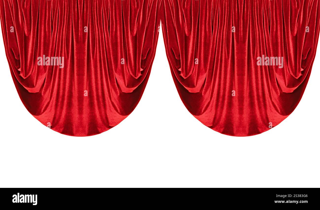 Red Satin Border isolated on white background. Red Satin Border Stock ...