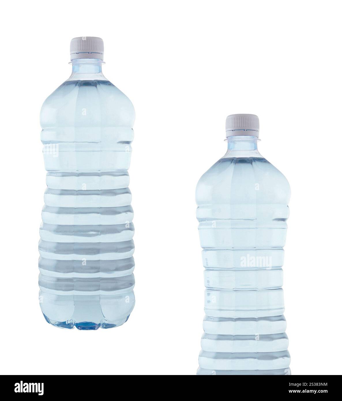 Stock image of purified water bottle over white background. water in ...