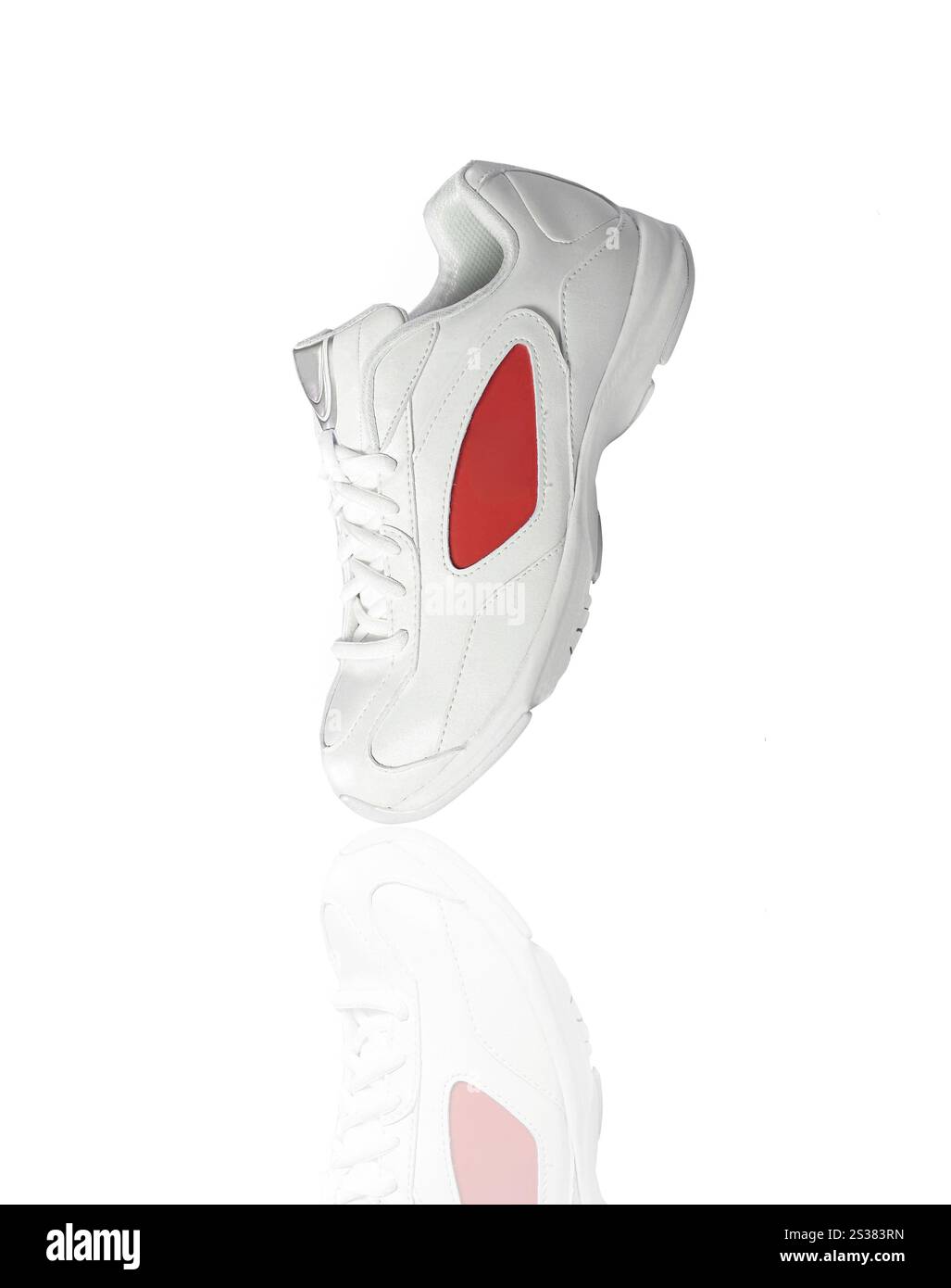 Single sport shoe isolated on white. Sport shoe Stock Photo - Alamy