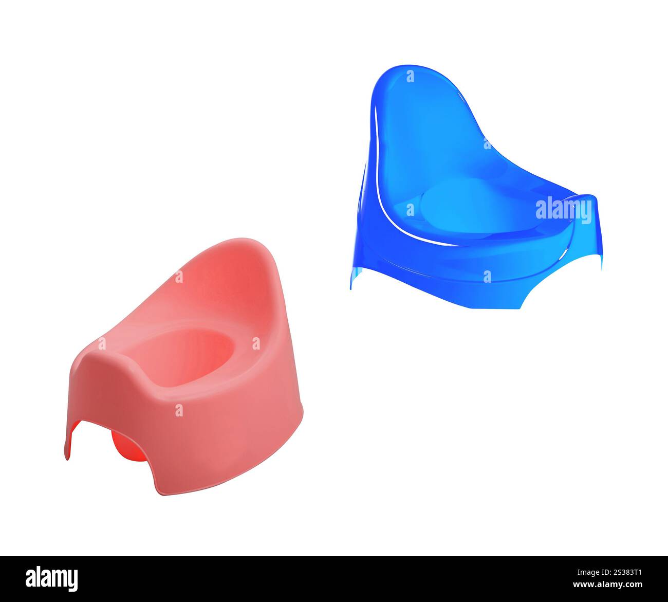 Blue potty for baby on white. potty for baby on white Stock Photo - Alamy