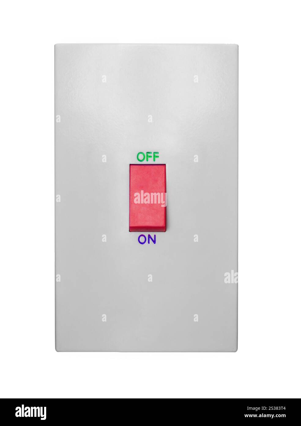 Light Switch isolated on white background. Light Switch Stock Photo - Alamy