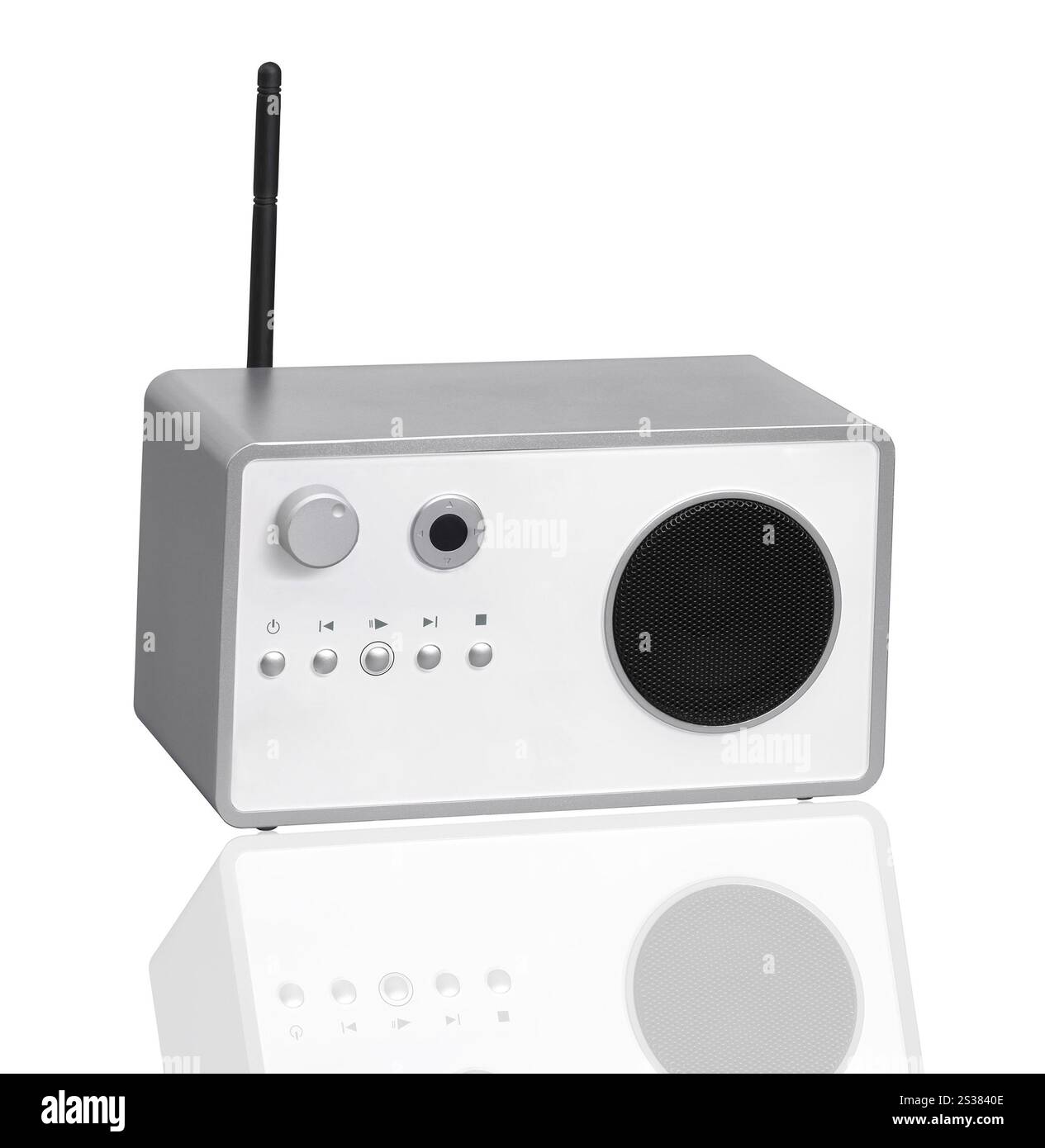 Modern radio transmitter isolated on white background. Modern radio transmitter Stock Photo - Alamy
