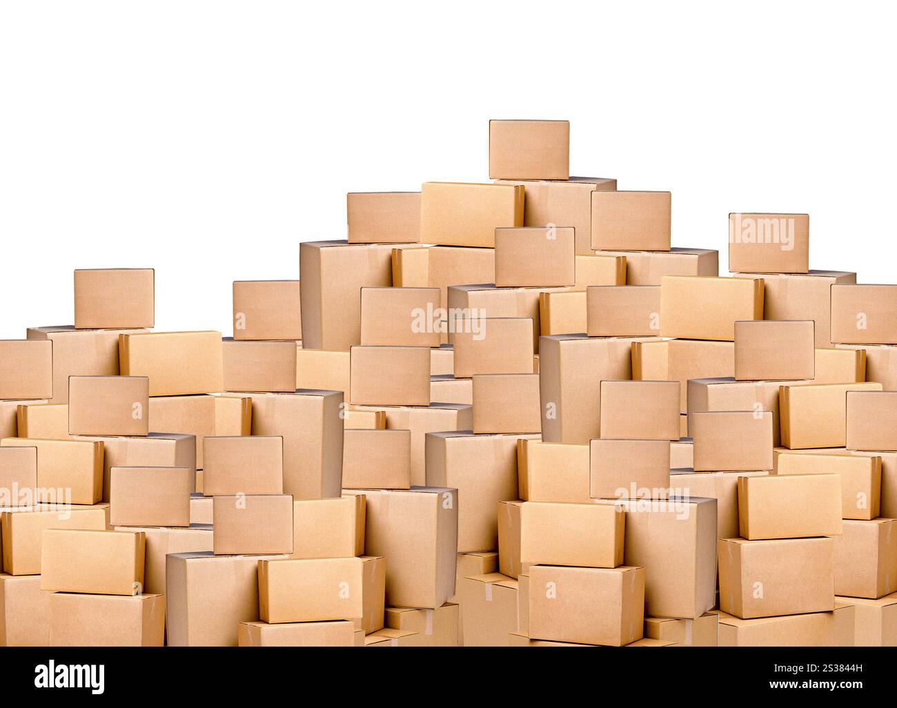 cardboard boxes close up on white background. cardboard boxes Stock ...