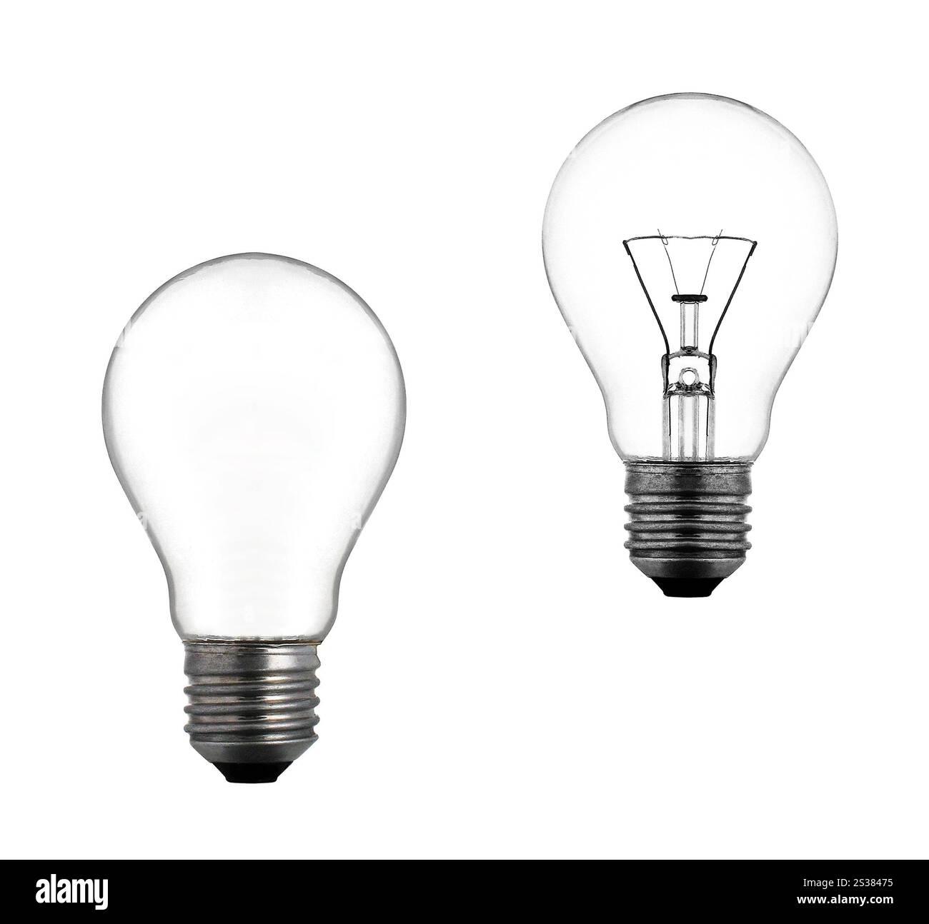 Two white transparent light bulbs hi-res stock photography and images ...