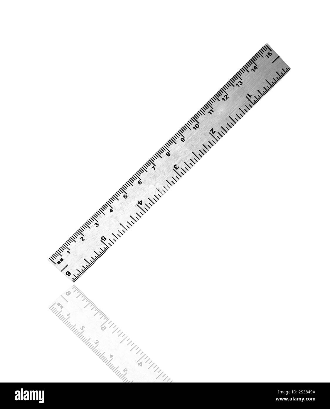 White transparent ruler isolated on white. White transparent ruler ...