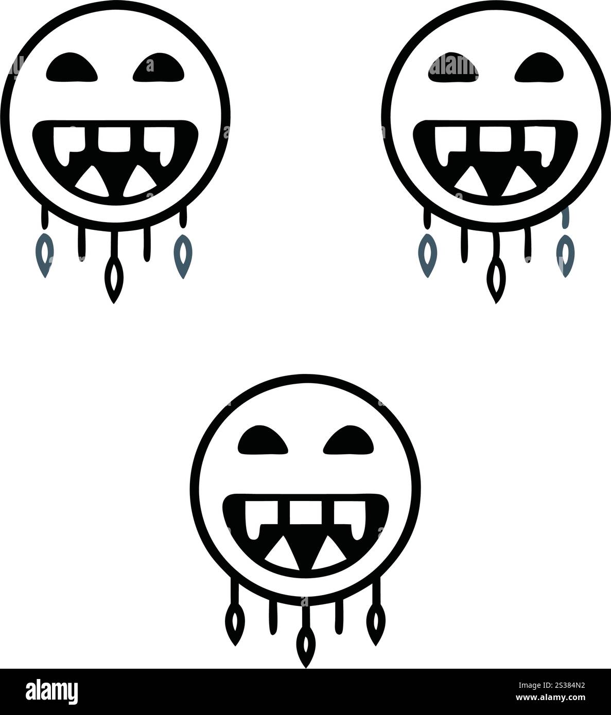 Icon set of icy cold emojis showcasing frozen faces with unique ...