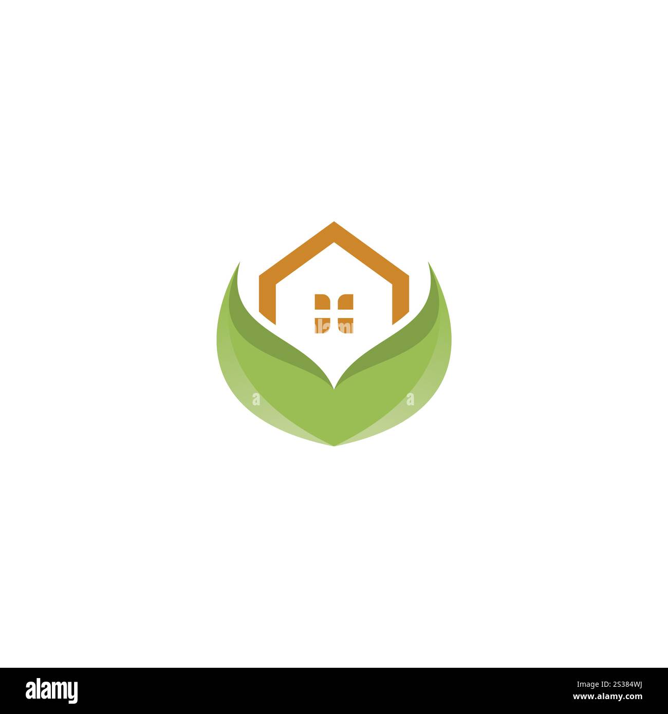 Nature Home Logo Vector. Real Estate Leaf Icon Stock Vector Image & Art ...