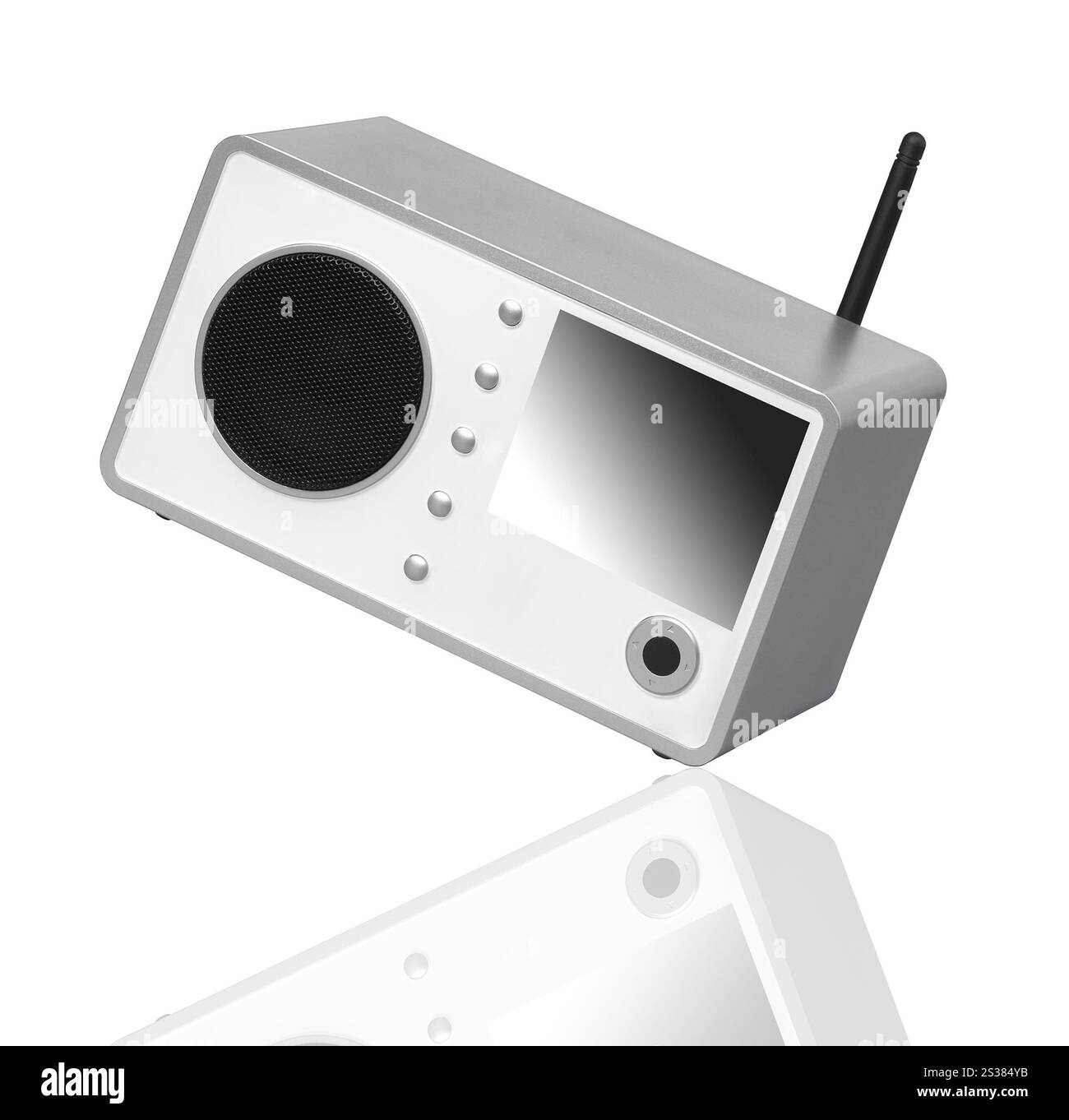 Radio receiver on a white background. Radio receiver Stock Photo - Alamy