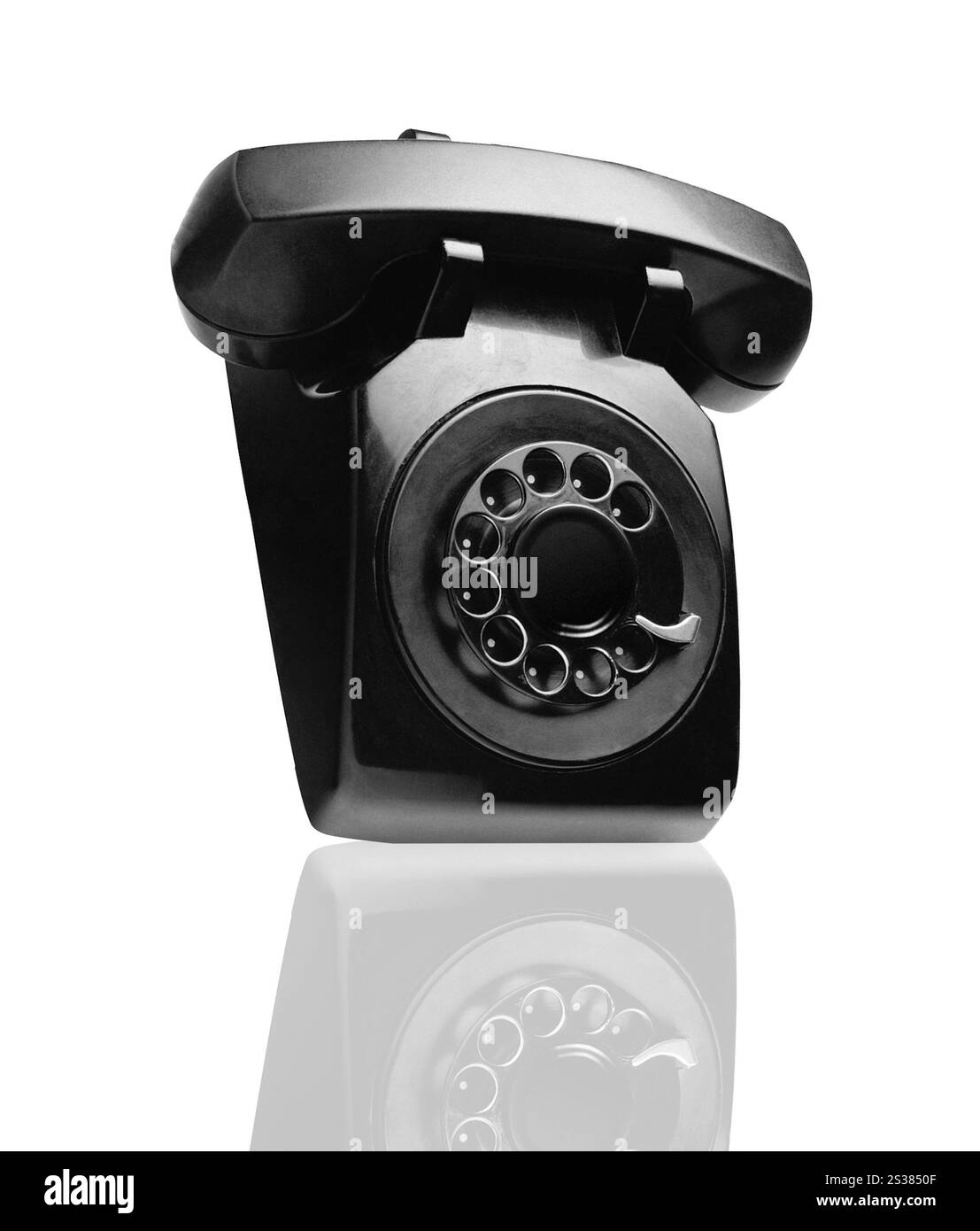 telephon with rotary dial isolated on white background. telephon with ...