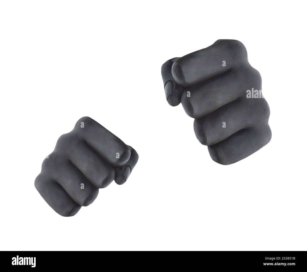 male fist of stone isolated on white background. male fist of stone ...