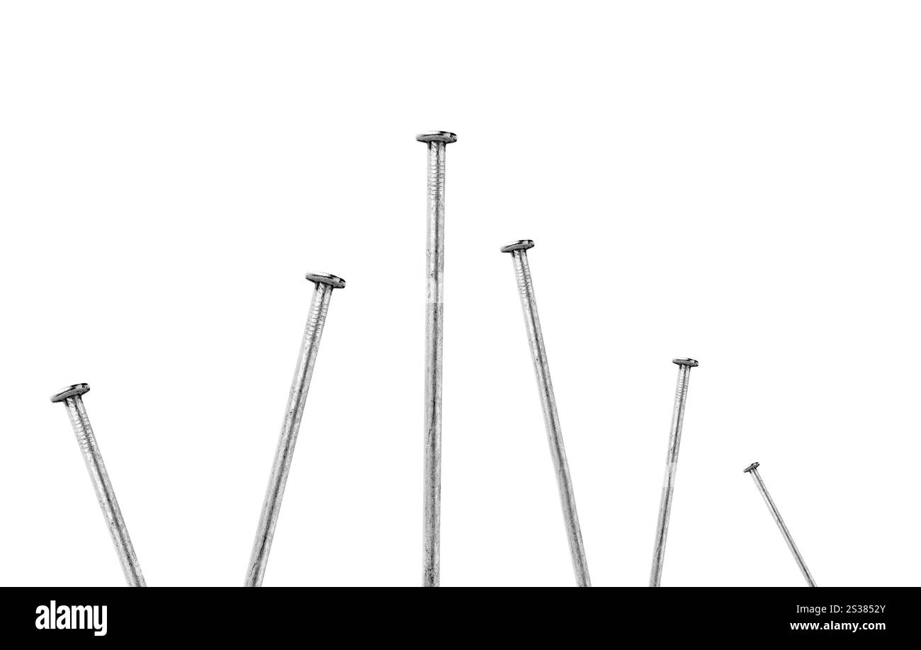 Nails isolated on white background. Nails Stock Photo - Alamy