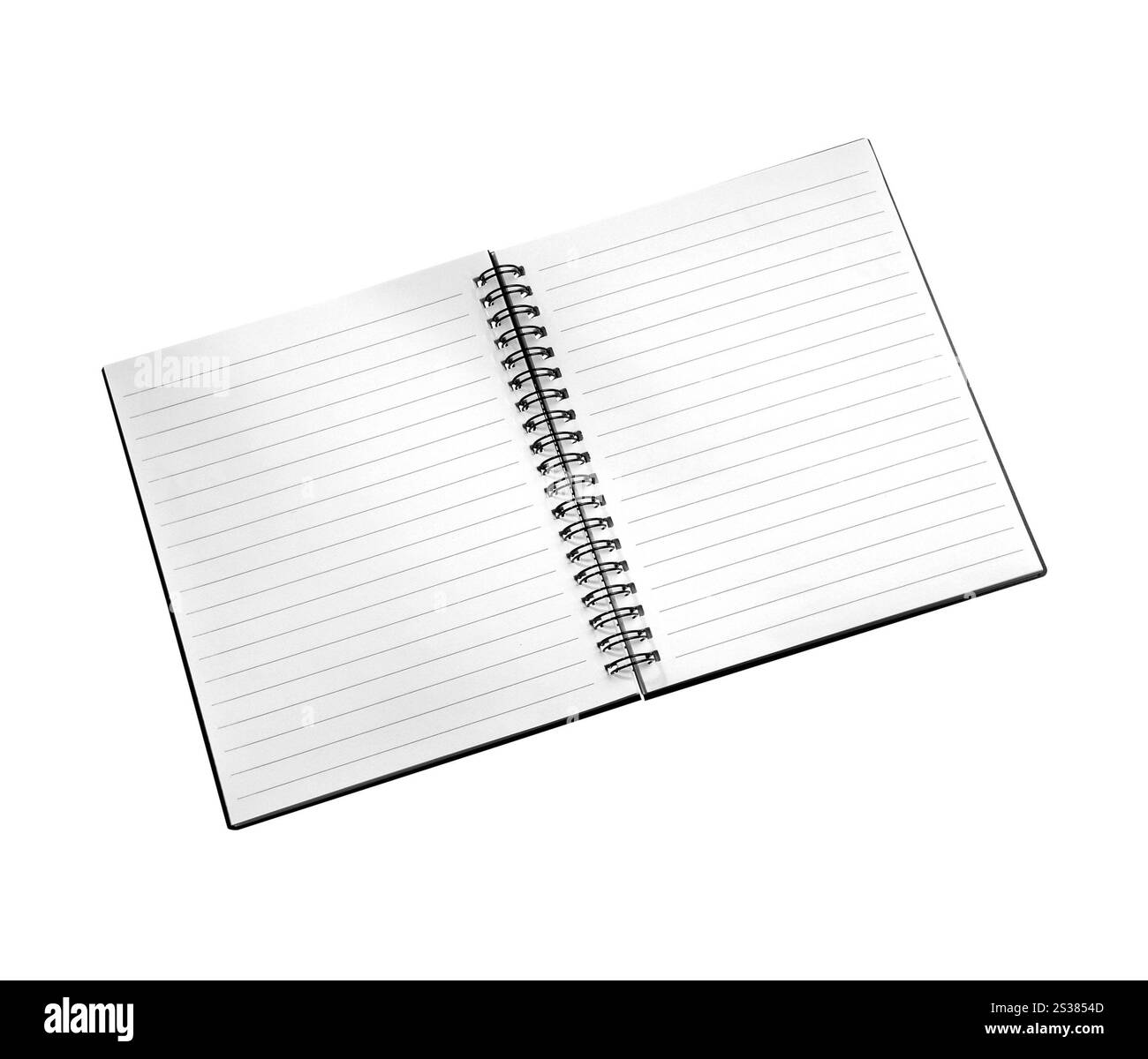 blank background. paper spiral notebook isolated on whit. blank ...
