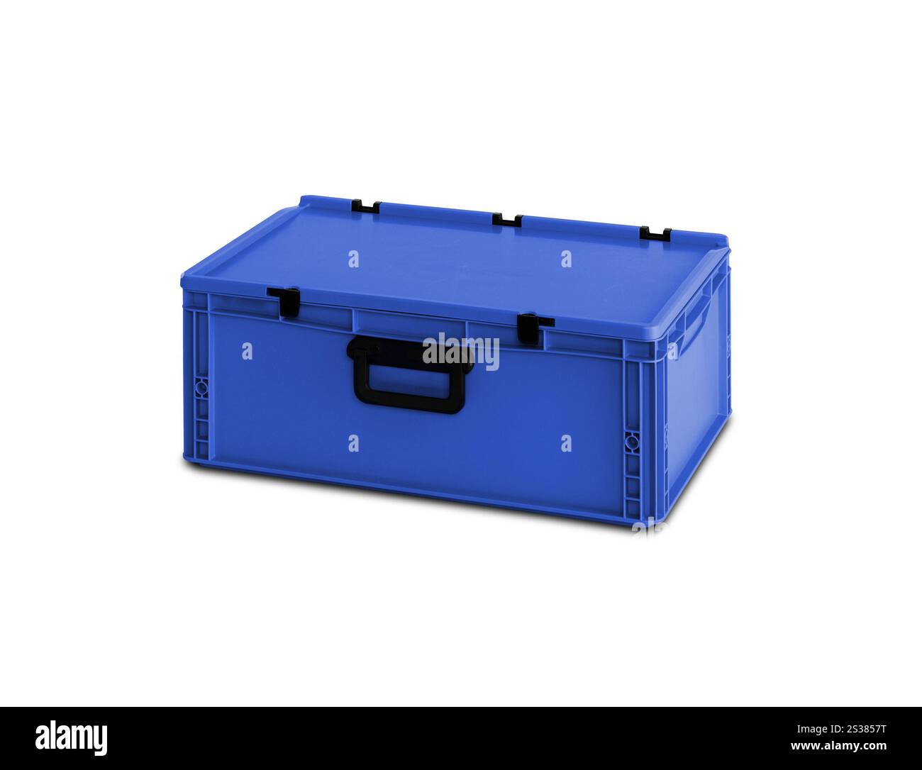 Blue plastic box isolated on white background. Blue plastic box Stock ...