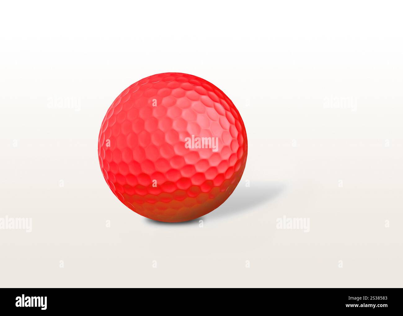 red golf ball isolated on white background. red golf ball isolated ...