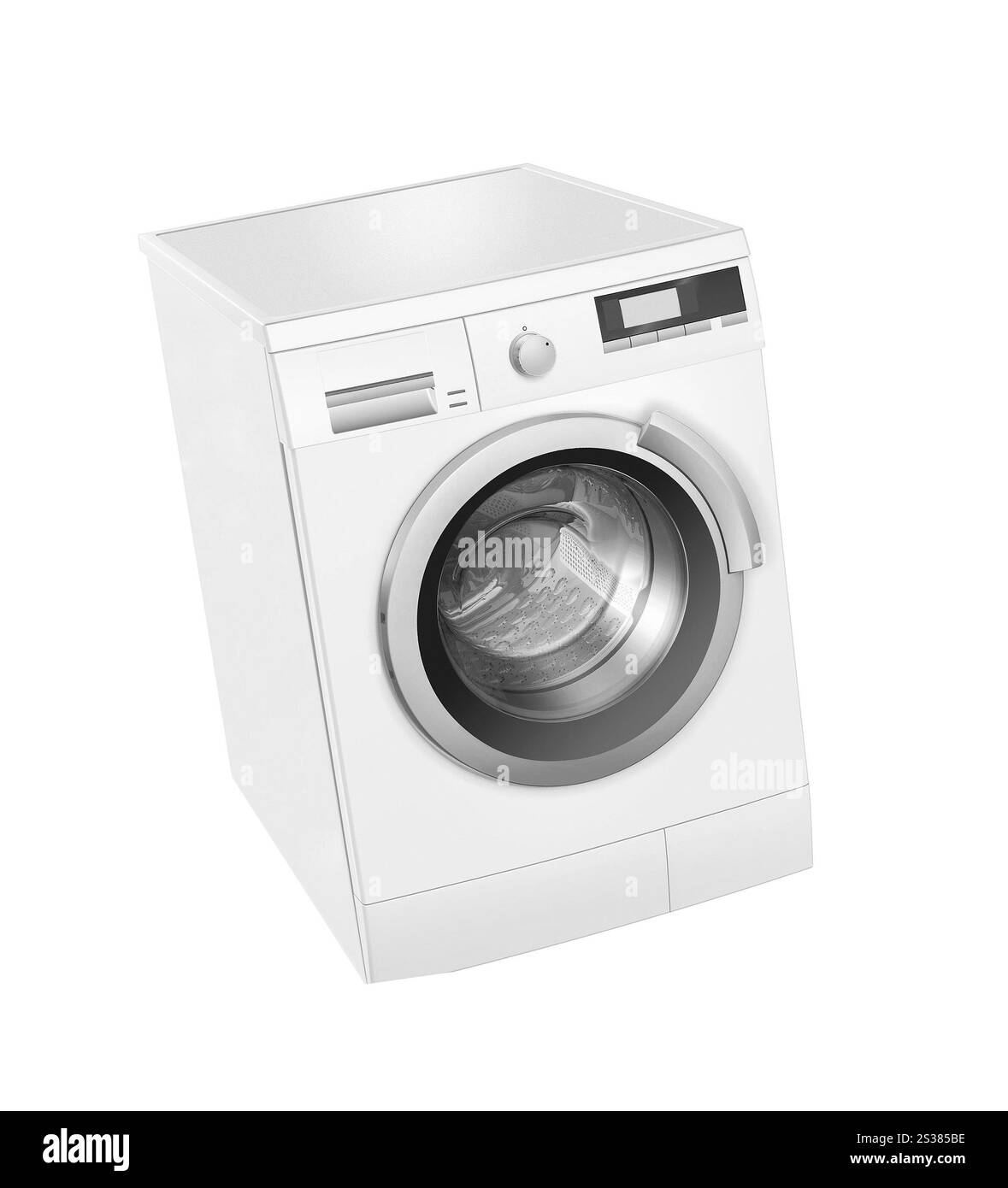 Washing machine on the white background. Washing machine Stock Photo ...