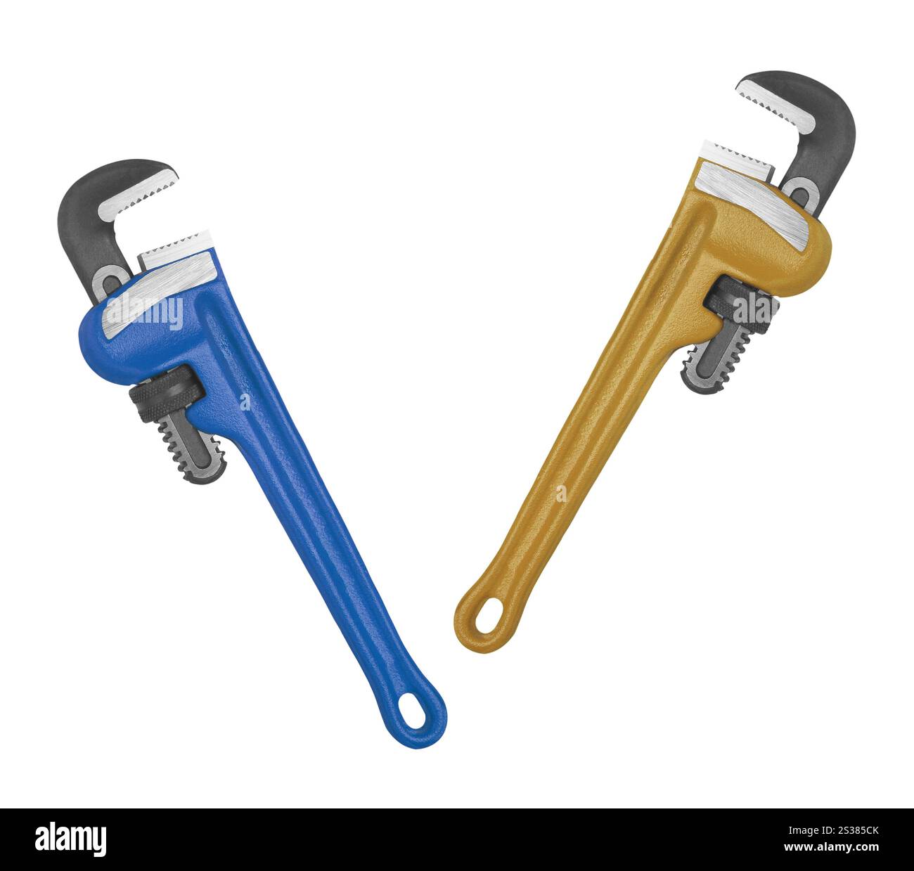 Pipe wrenches isolated on white background. Pipe wrenches Stock Photo ...