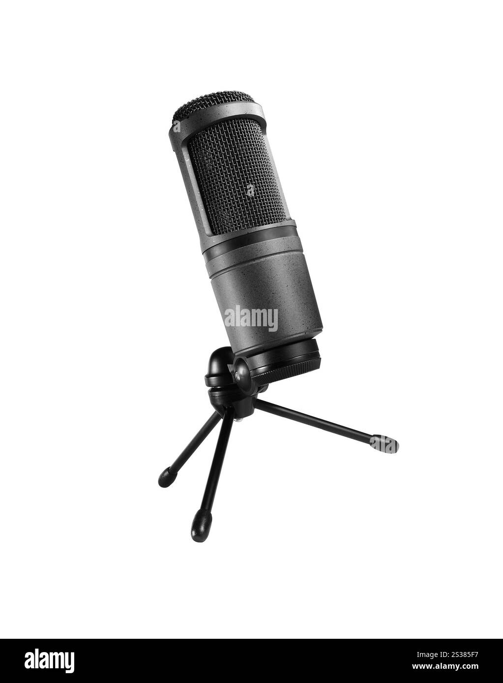 microphone on stand isolated on white background. microphone on stand ...