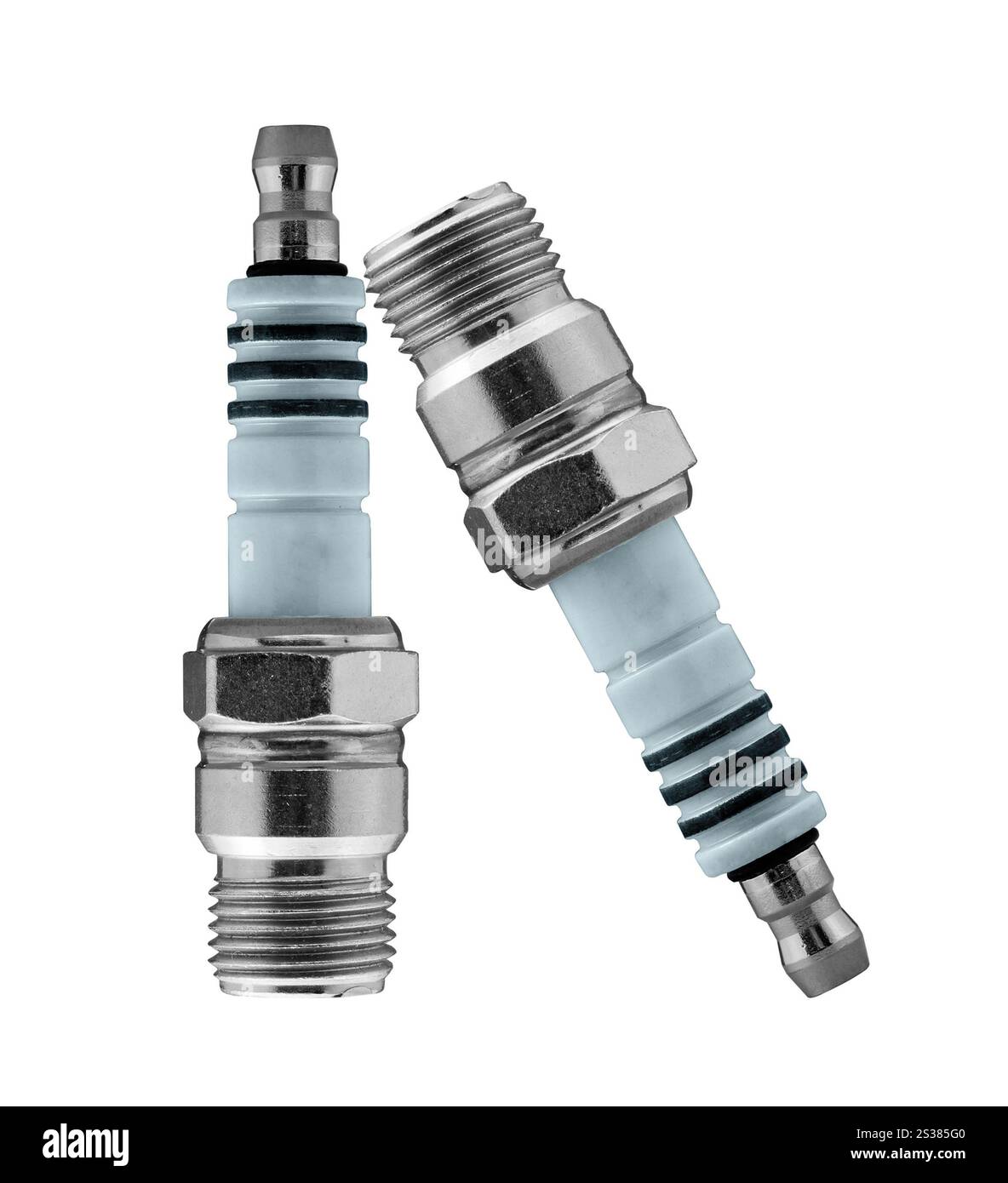 new spark plugs isolated on white background. new spark plugs isolated ...