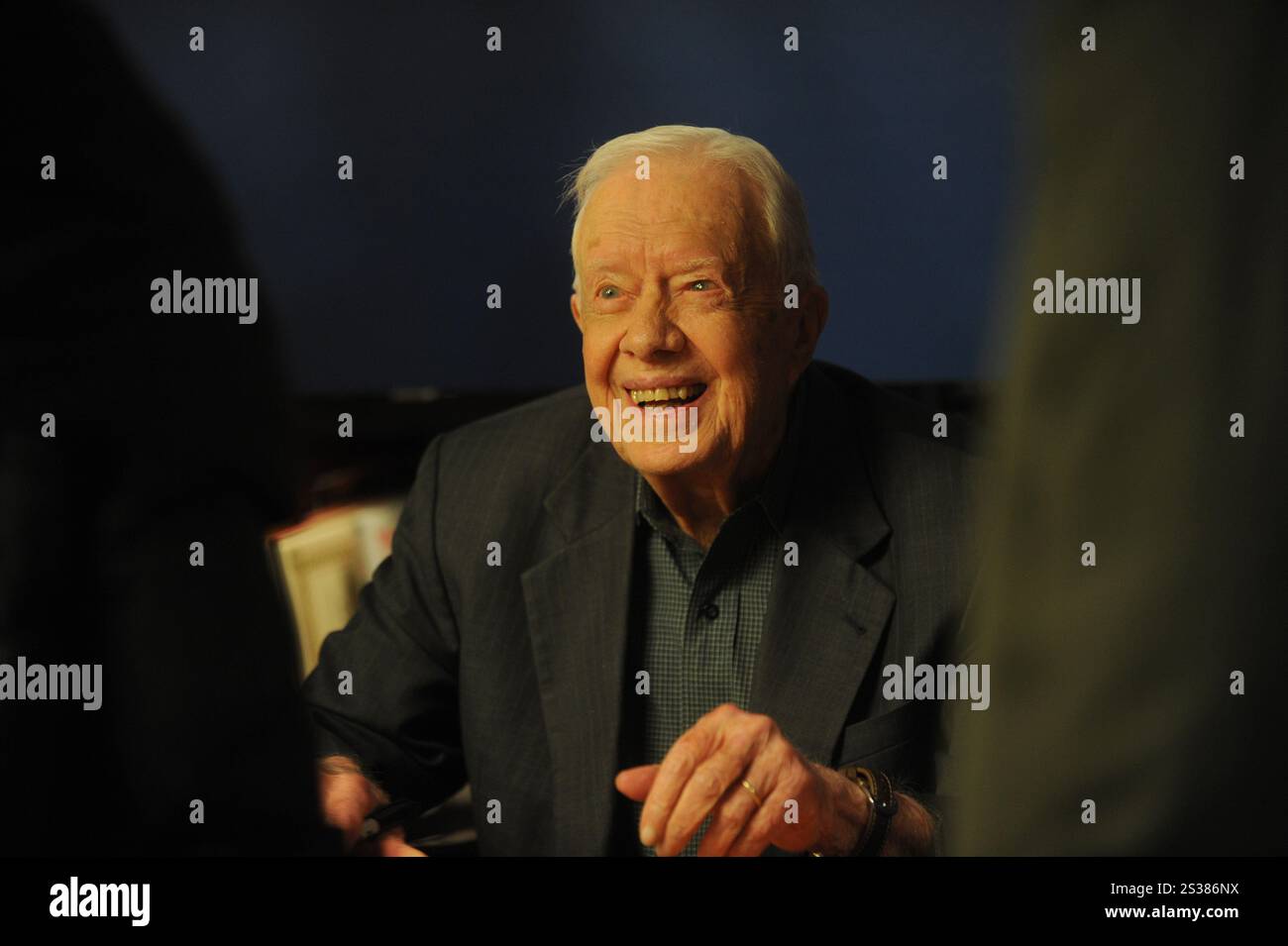 NEW YORK, NY - MARCH 26: Former U.S. President Jimmy Carter smiles ...