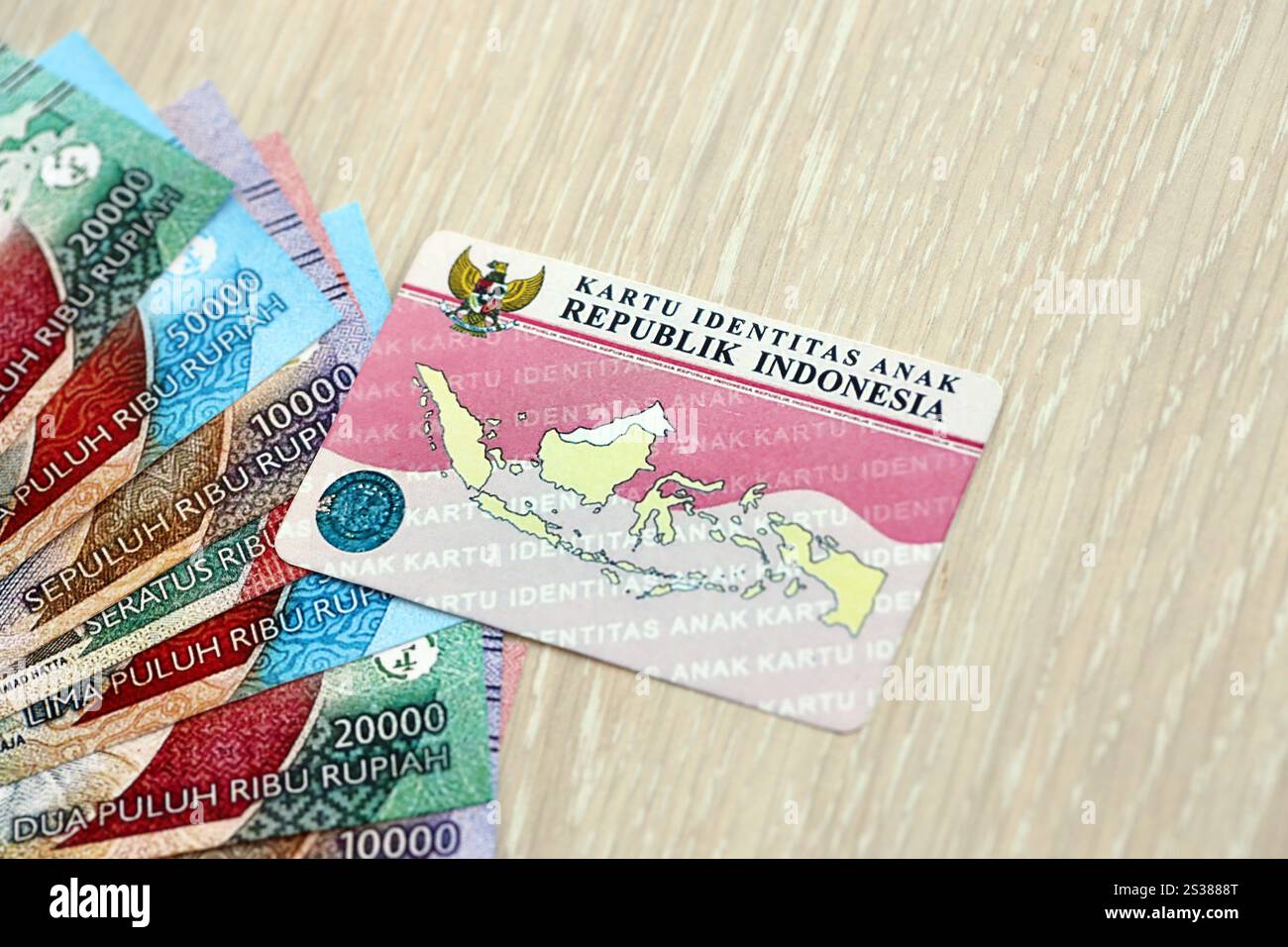 Indonesia child identity card Kartu Identitas Anak or KIA card. ID ...