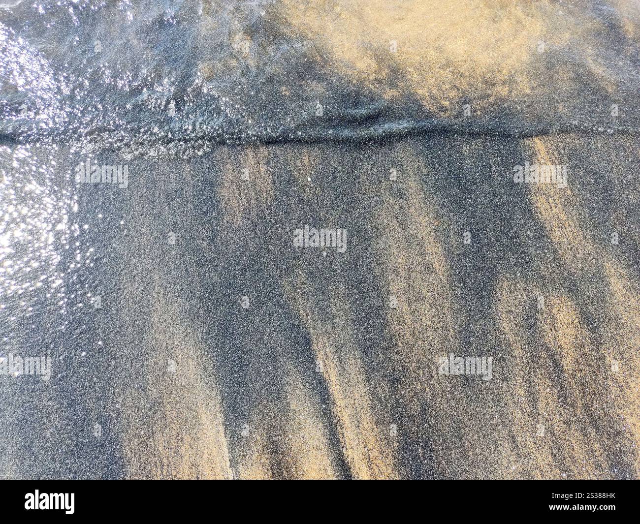 Beach wet sand texture. Sandy shore beige background. Empty clean ...