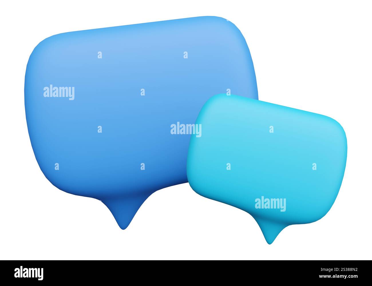 Chat bubble symbol 3D render. Communication symbol illustration with ...