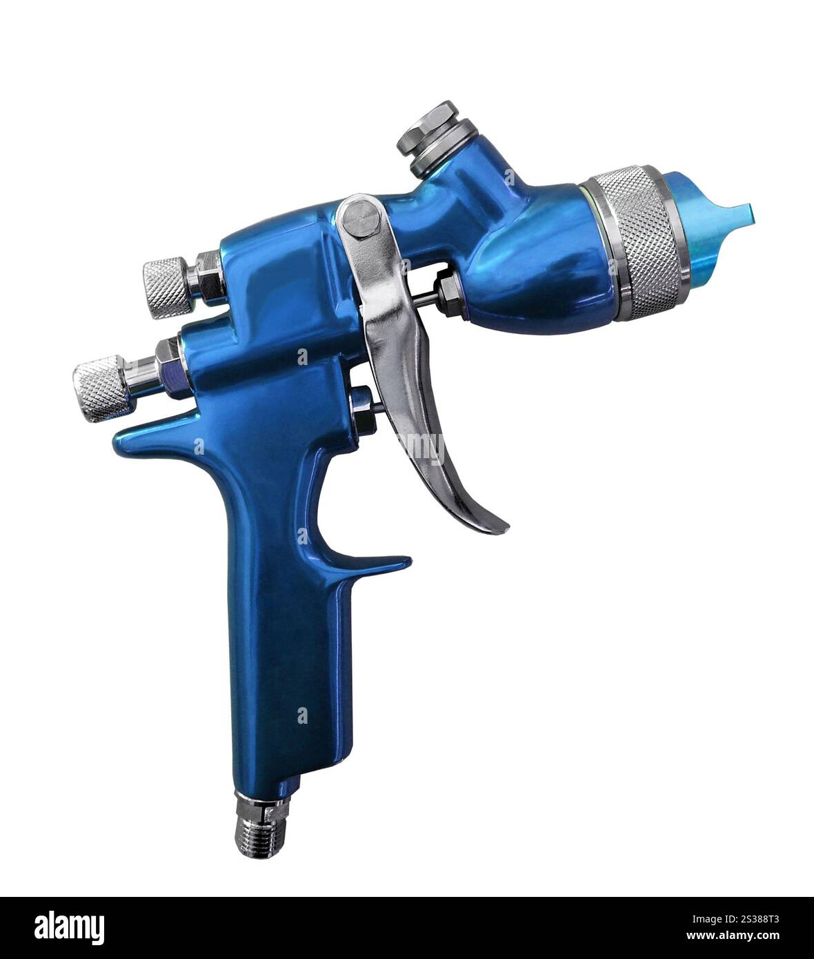 Spray gun isolated over white background. Spray gun isolated Stock ...