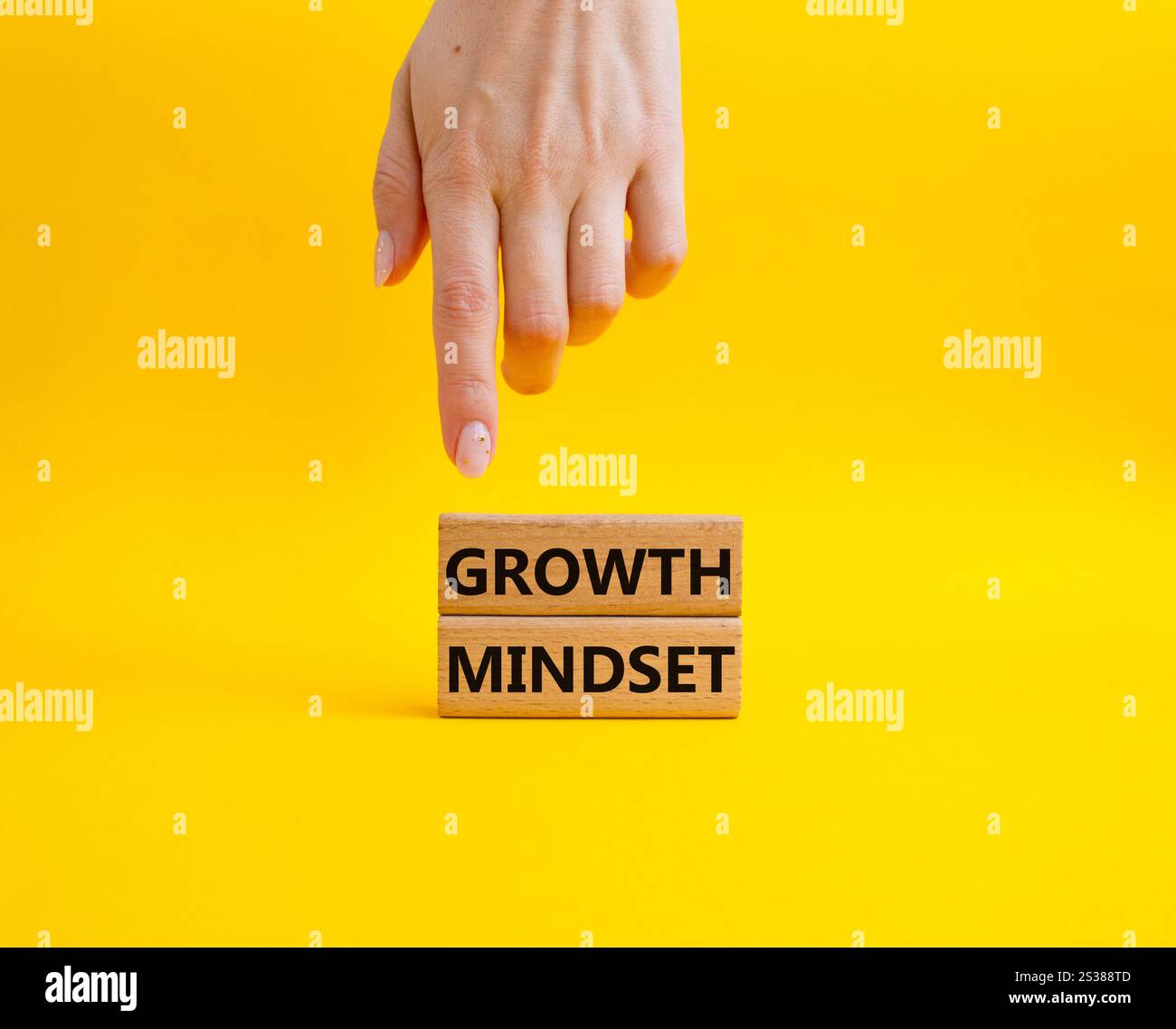 Growth Mindset symbol. Concept word Growth Mindset on wooden blocks ...