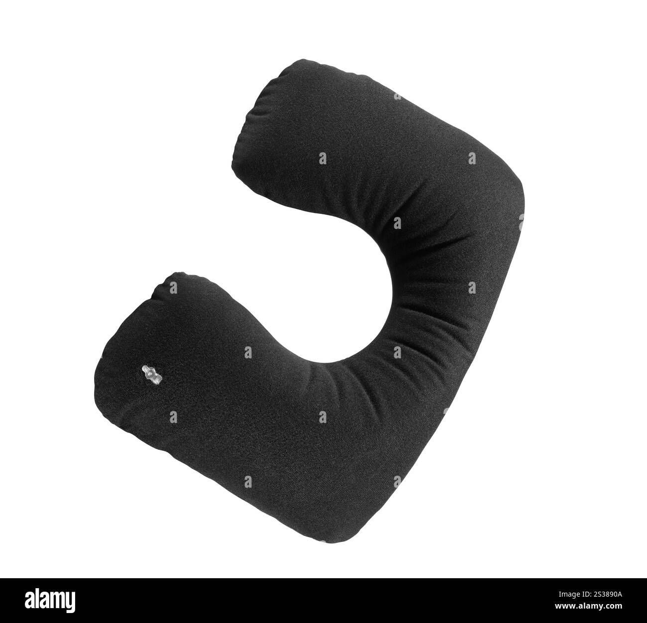 Black neck pillow isolated on a white background. Black neck pillow ...