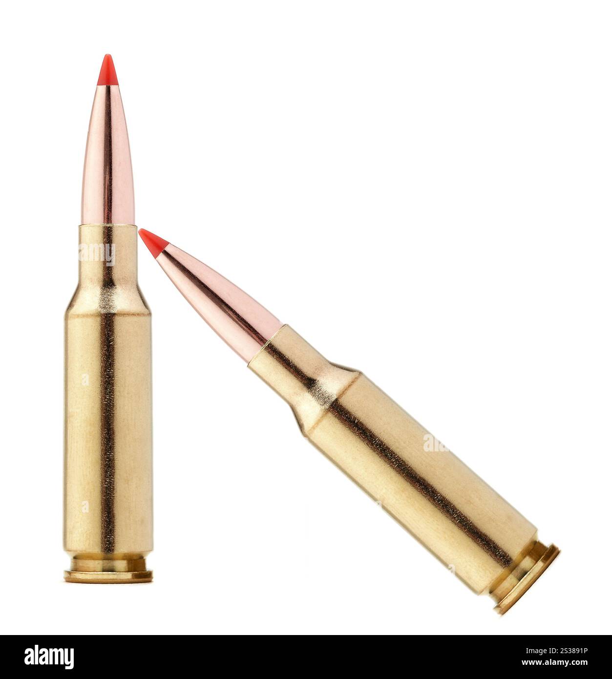 rifle bullets isolated on white background. rifle bullets on white ...