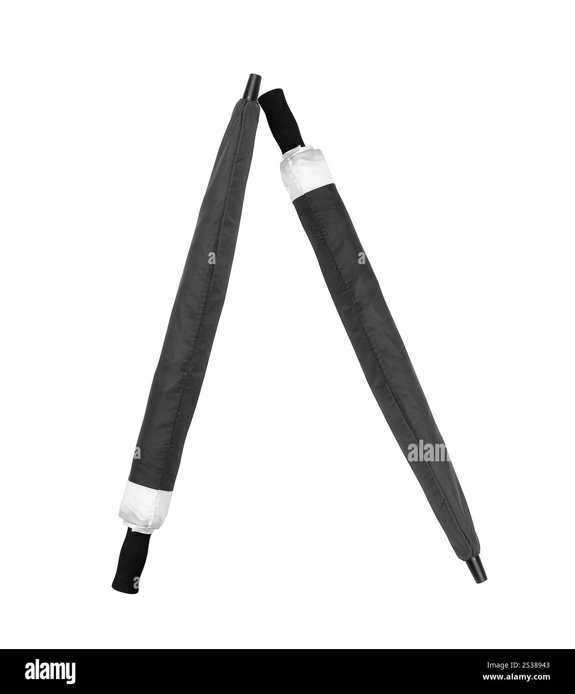 Folded umbrellas isolated on white background. Folded umbrellas Stock ...
