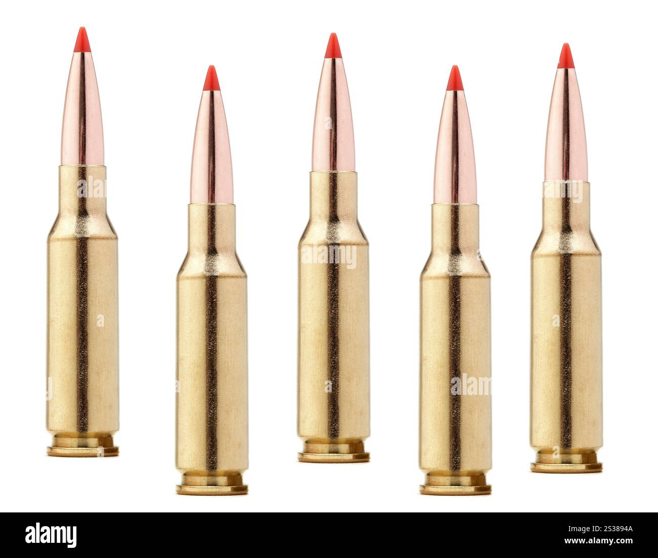 rifle bullets isolated on white background. rifle bullets on white ...