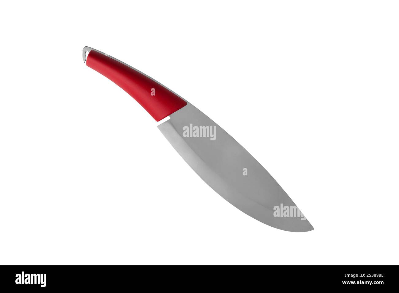Big red knife isolated on white. Big red knife Stock Photo - Alamy