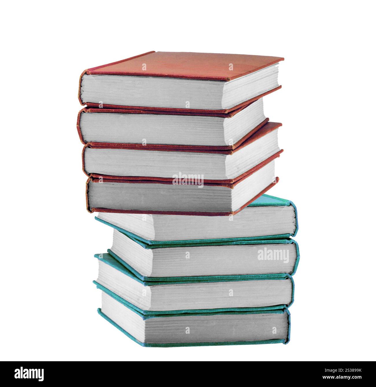 blue and red books cover isolated on white. blue and red books cover ...
