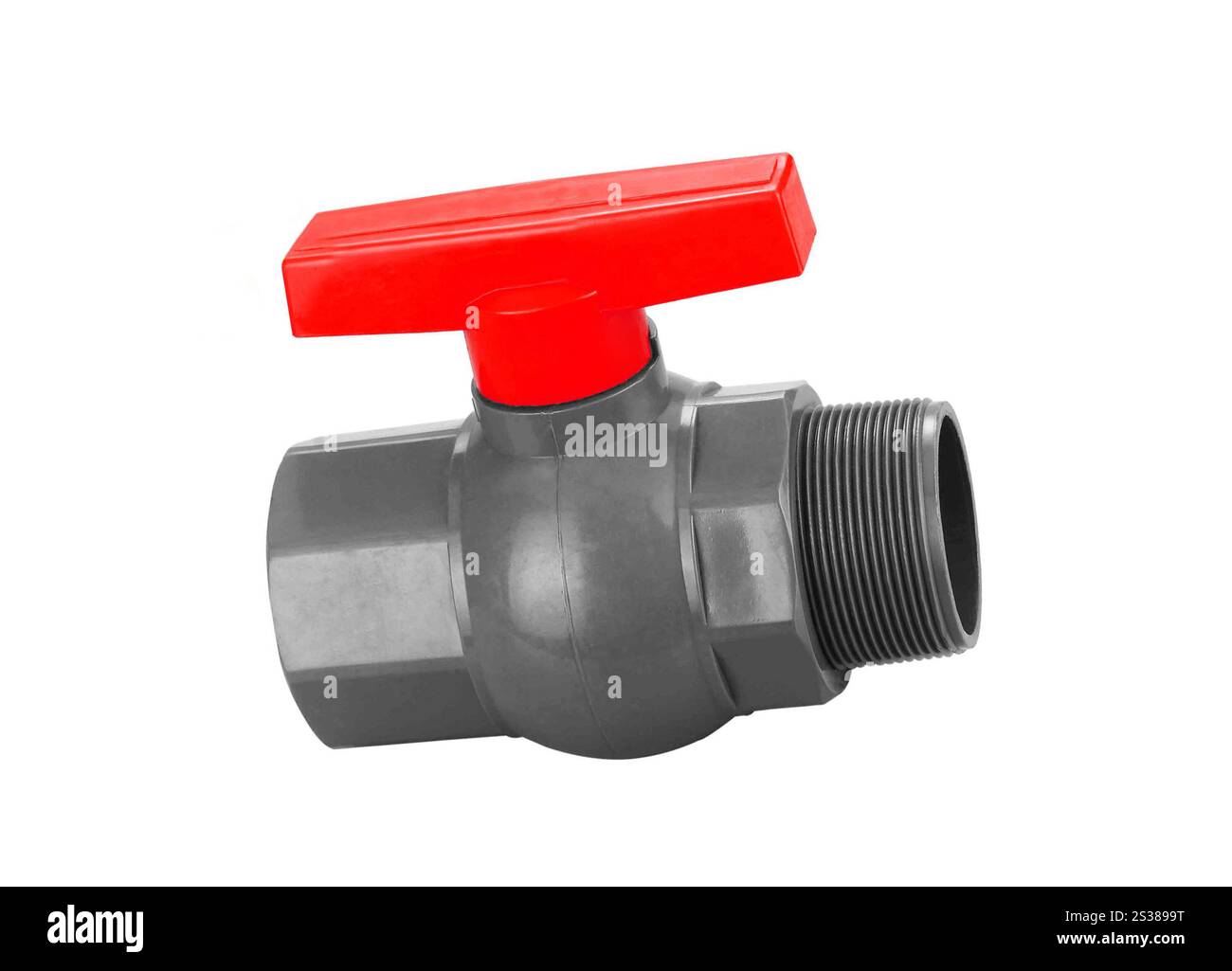 red plastic faucet isolated on white background. red plastic faucet ...