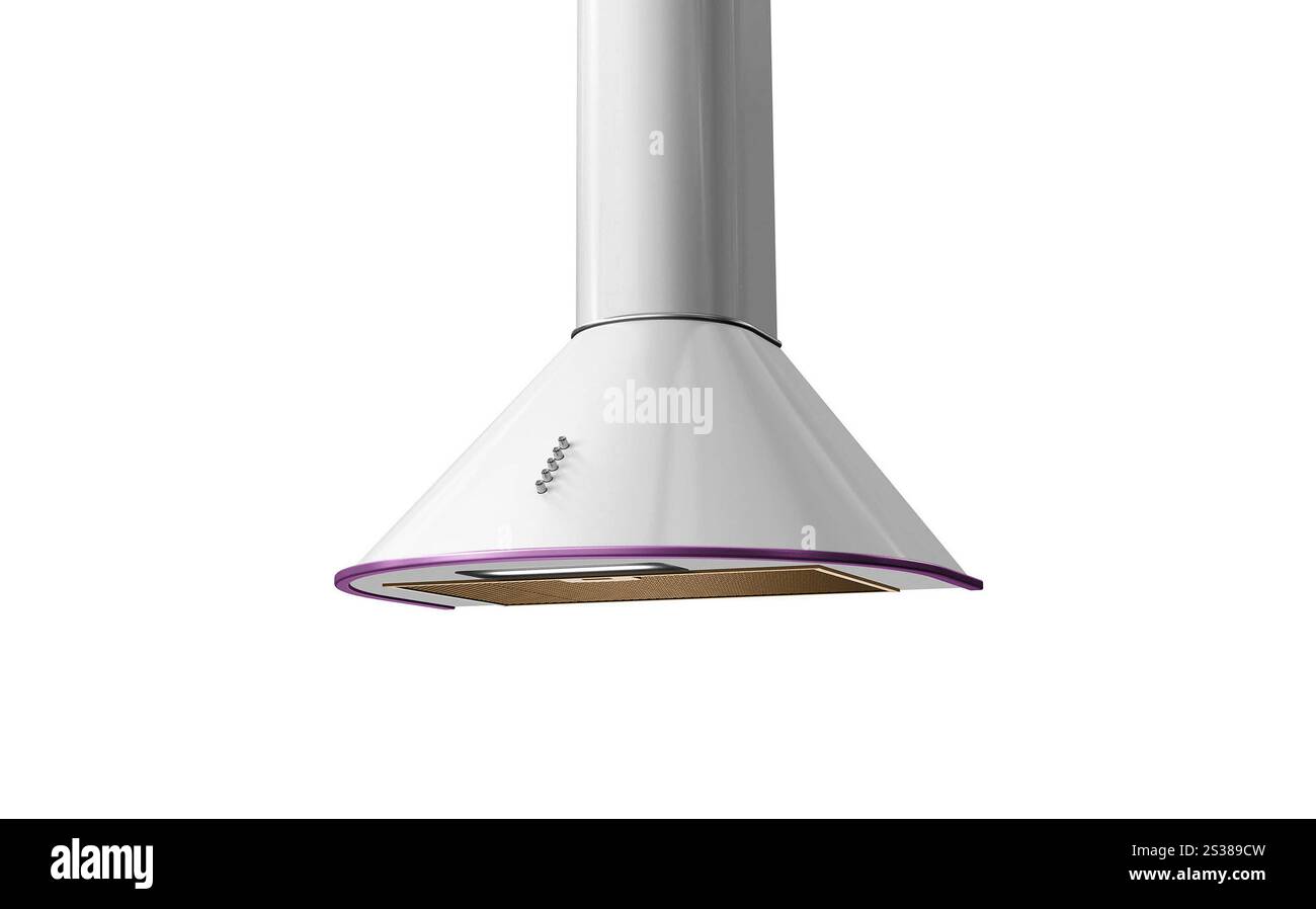 Kitchen hood on white background. Kitchen hood Stock Photo - Alamy
