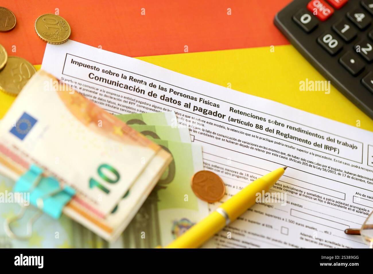 Modelo 145 spanish tax form dedicated to personal income tax IRPF for ...