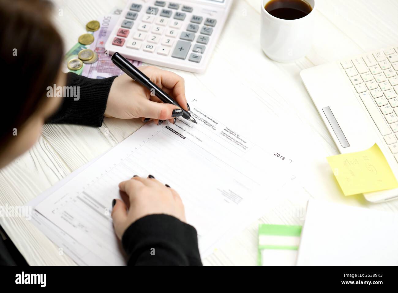 Accountant fill german tax form Einkommensteuererklarung in end of tax ...