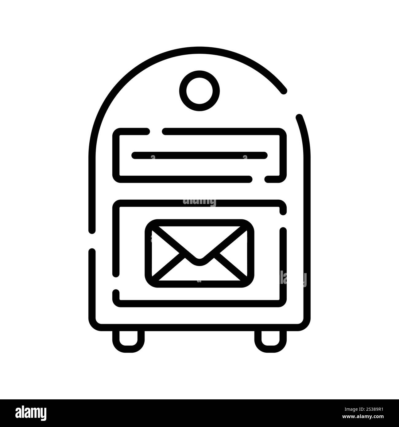 Simple icon of letterbox in modern design style Stock Vector Image ...