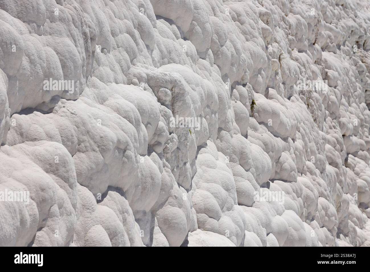 Texture of Pamukkale famous blue travertine pools and terraces. Unique ...